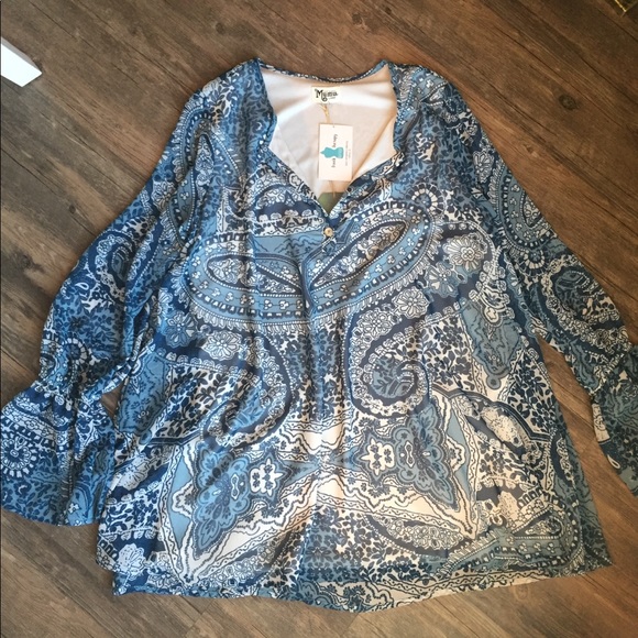 Show Me Your MuMu | Tops | Perveen Pirate Tunic In Plenty Paisley ...